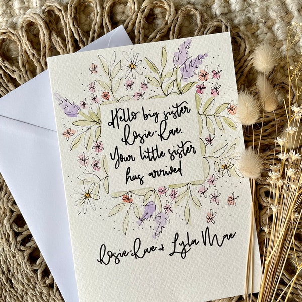 Congratulations on New Baby for Sibling Card - Etsy