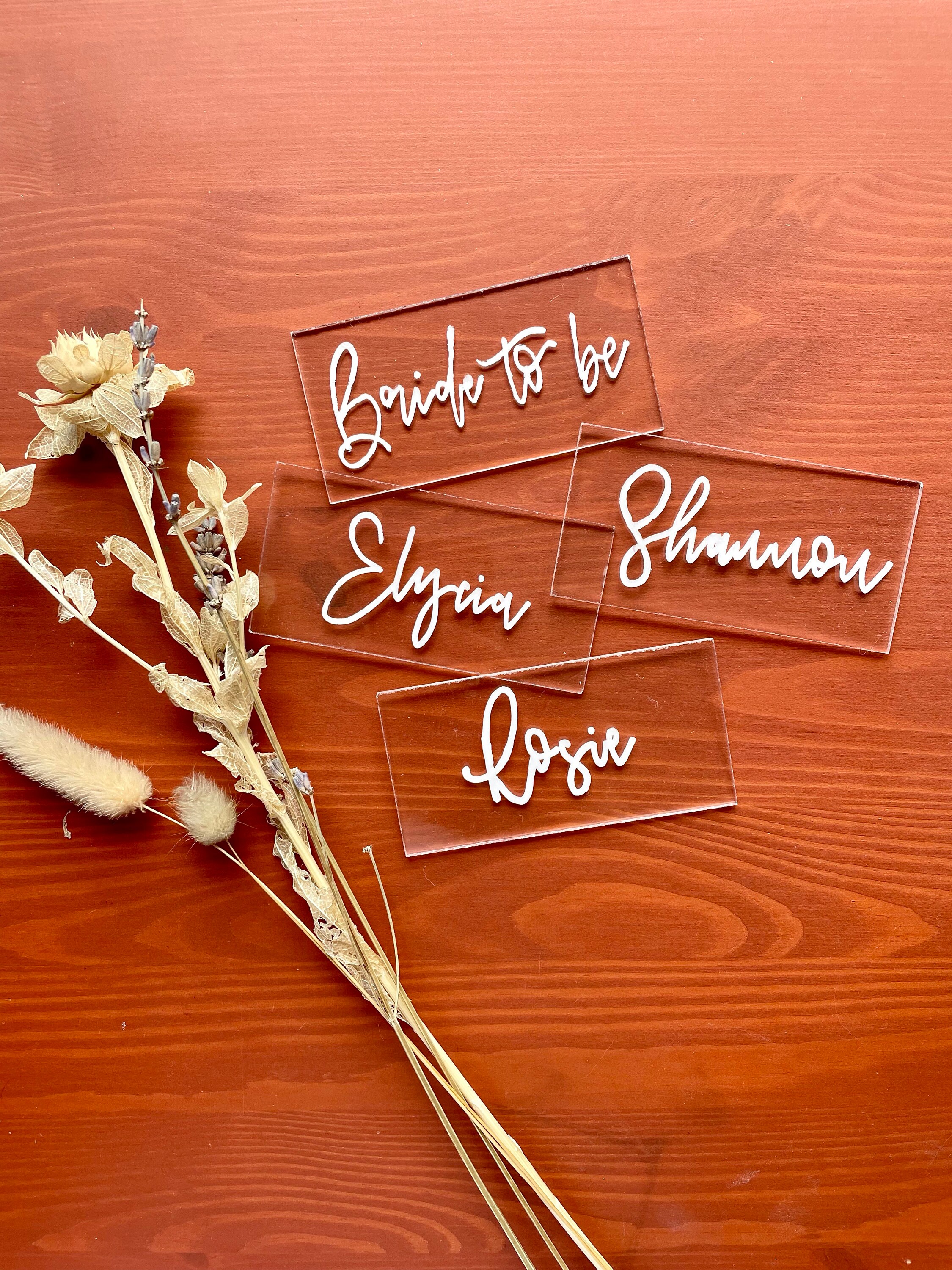 Handwritten Clear Perspex Place Name / Personalised Place Names ...
