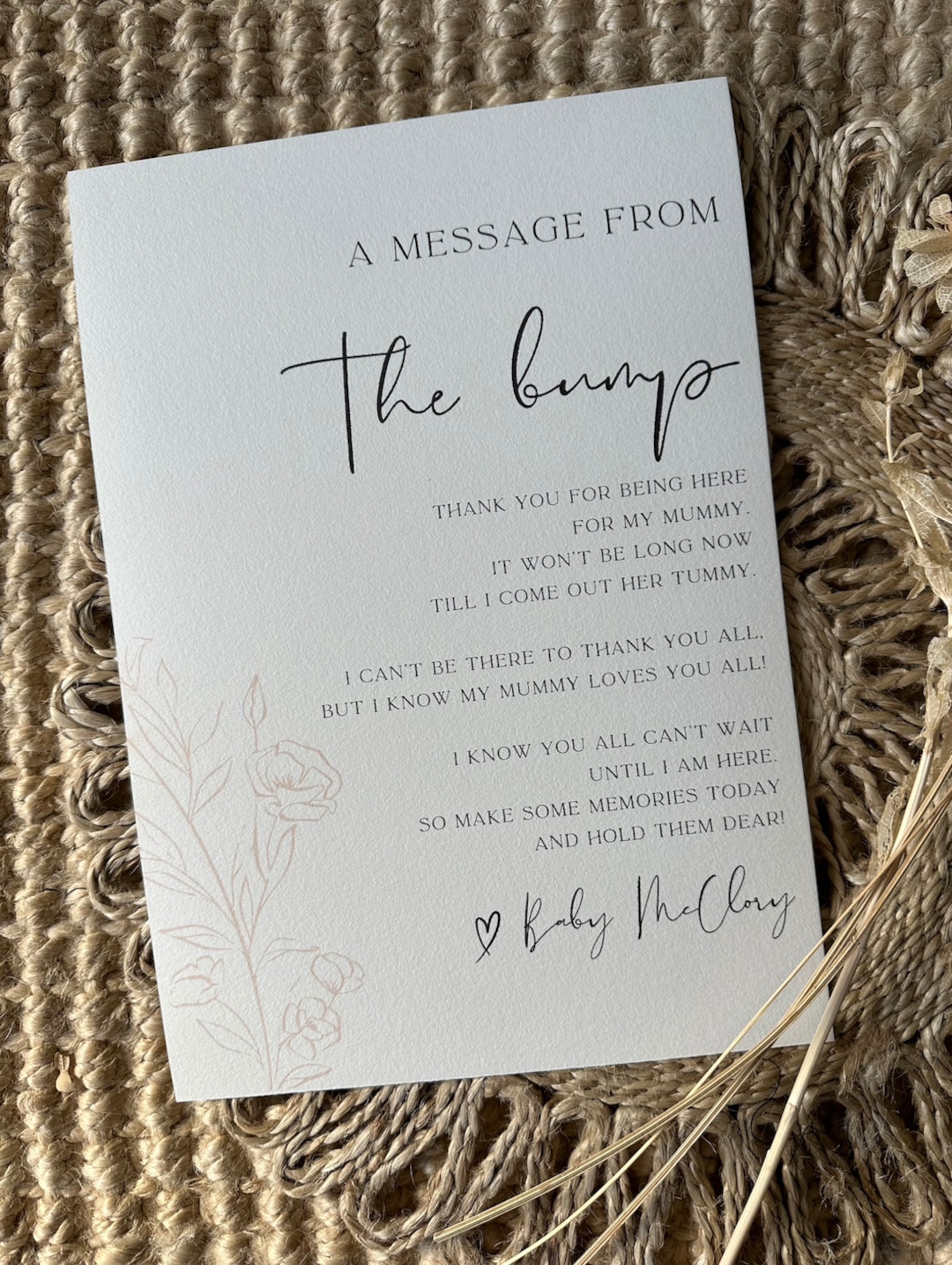 A Message From the Bump, Baby Shower Sign, Baby Shower Decoration ...