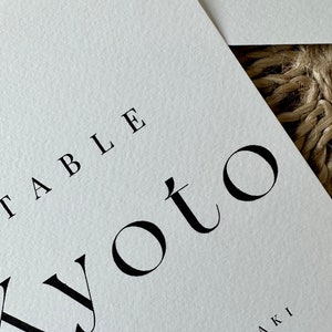 Personalised Classic Modern Table Names, Custom City Table Names ...