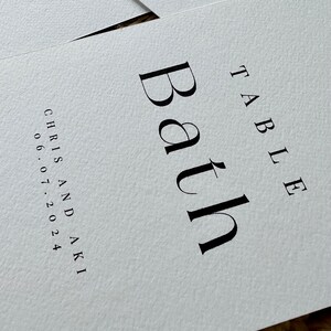 Personalised Classic Modern Table Names, Custom City Table Names ...