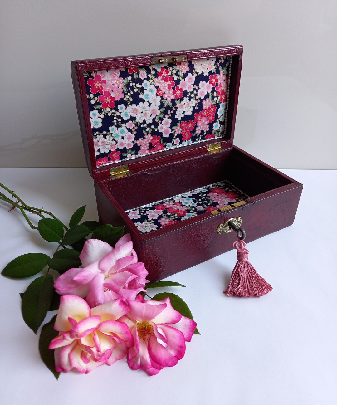 Victorian Sewing Box Jewellery Box. Preloved Repurposed Item. - Etsy