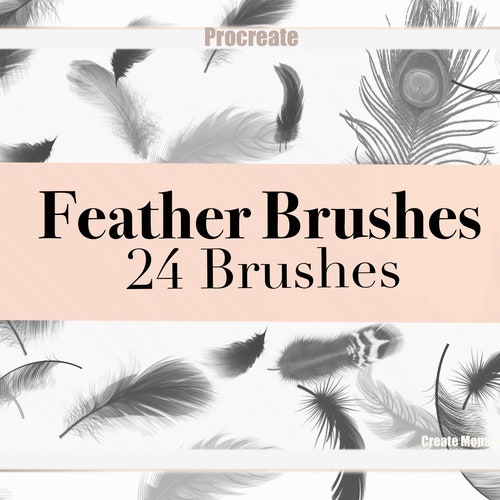 Procreate Feather Brushes 24 Procreate Stamps Set - Etsy