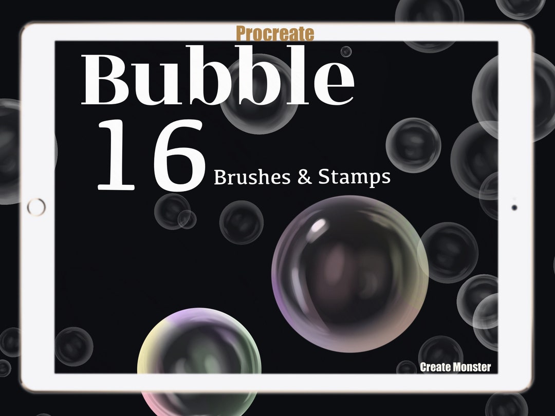 16 Procreate Bubble Stamps, Procreate Bubble Brushes, Procreate Background, Procreate Portrait ...