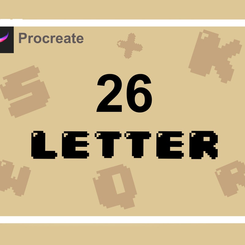 Pixel Font Procreate - Etsy