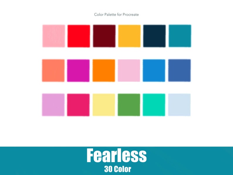 Procreate Color Palette Fearless Bold Colorful Color - Etsy