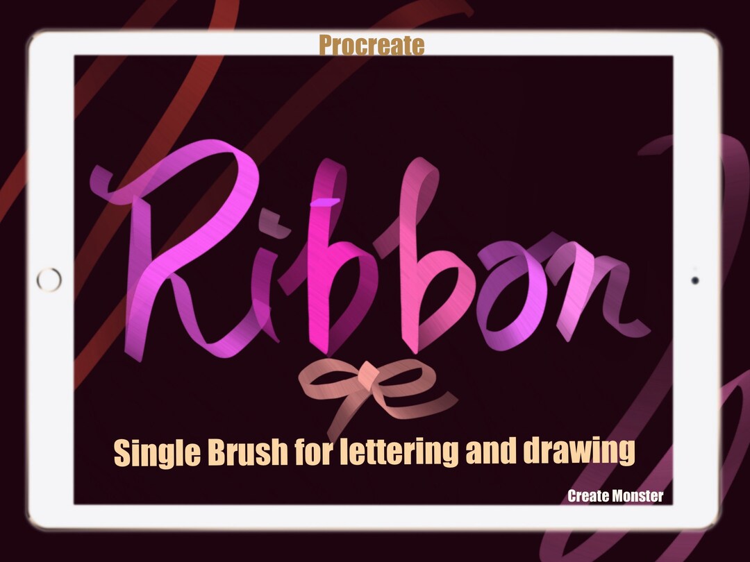 Procreate Ribbon Brush - Procreate Lettering - Procreate Drawing - Procreate Calligraphy ...
