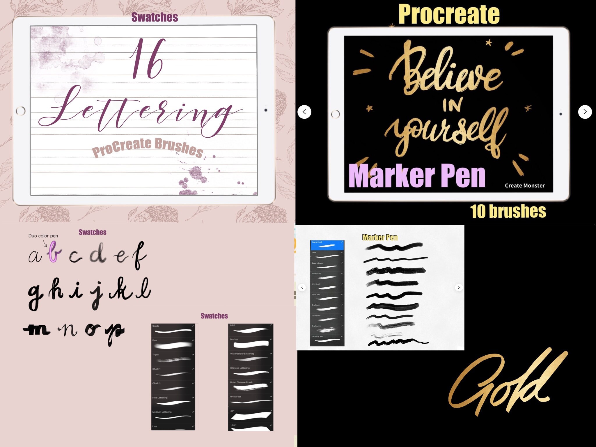 340 Procreate Brushes & Stamps Bundle Ultimate Bundle for - Etsy