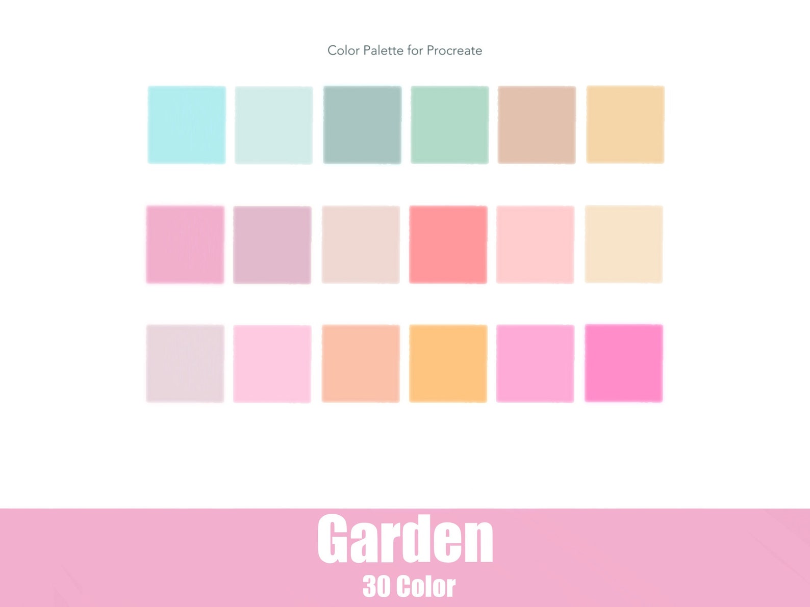 Procreate Color Palette Garden Boho Pastel Color Ice-create Color ...