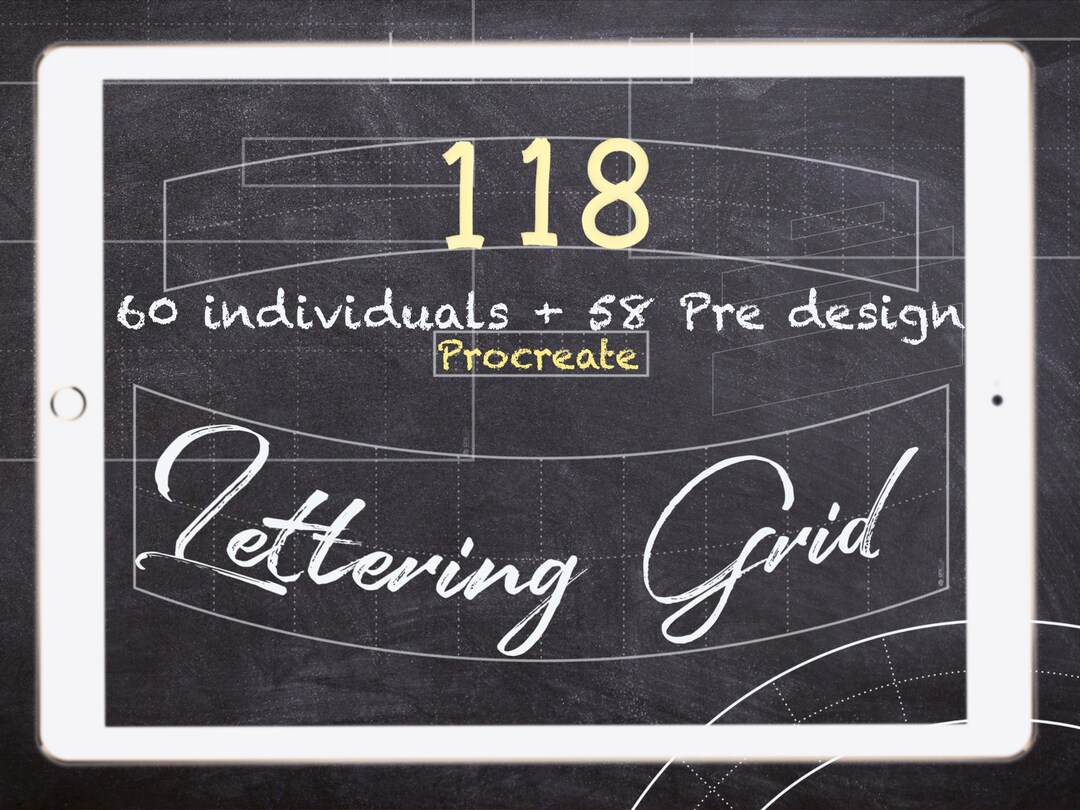Ultimate Procreate Lettering Grid - Procreate Lettering Guide - 118 ...