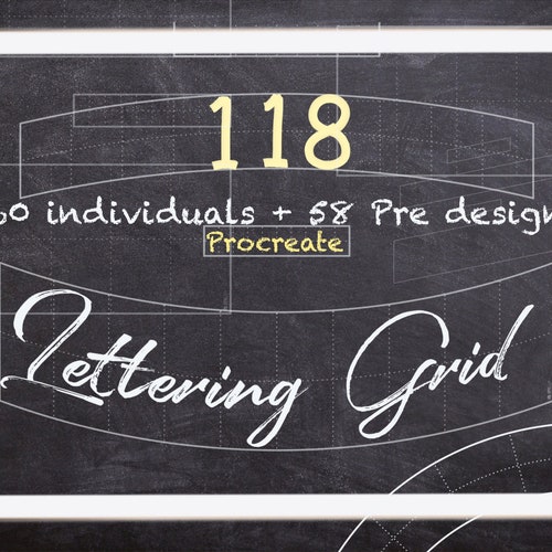 Ultimate Procreate Lettering Grid Procreate Lettering Guide - Etsy