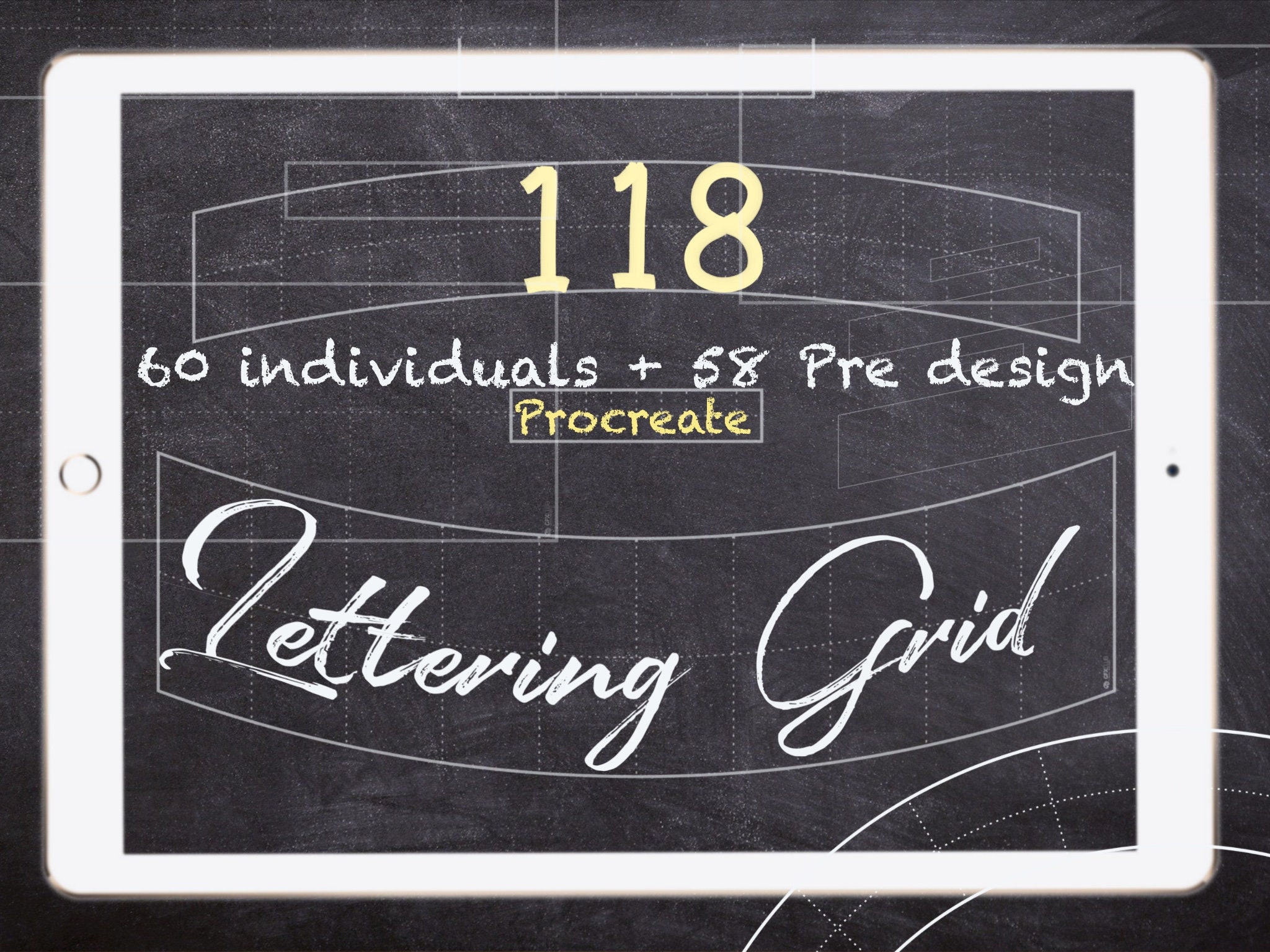 Ultimate Procreate Lettering Grid Procreate Lettering Guide - Etsy Hong ...