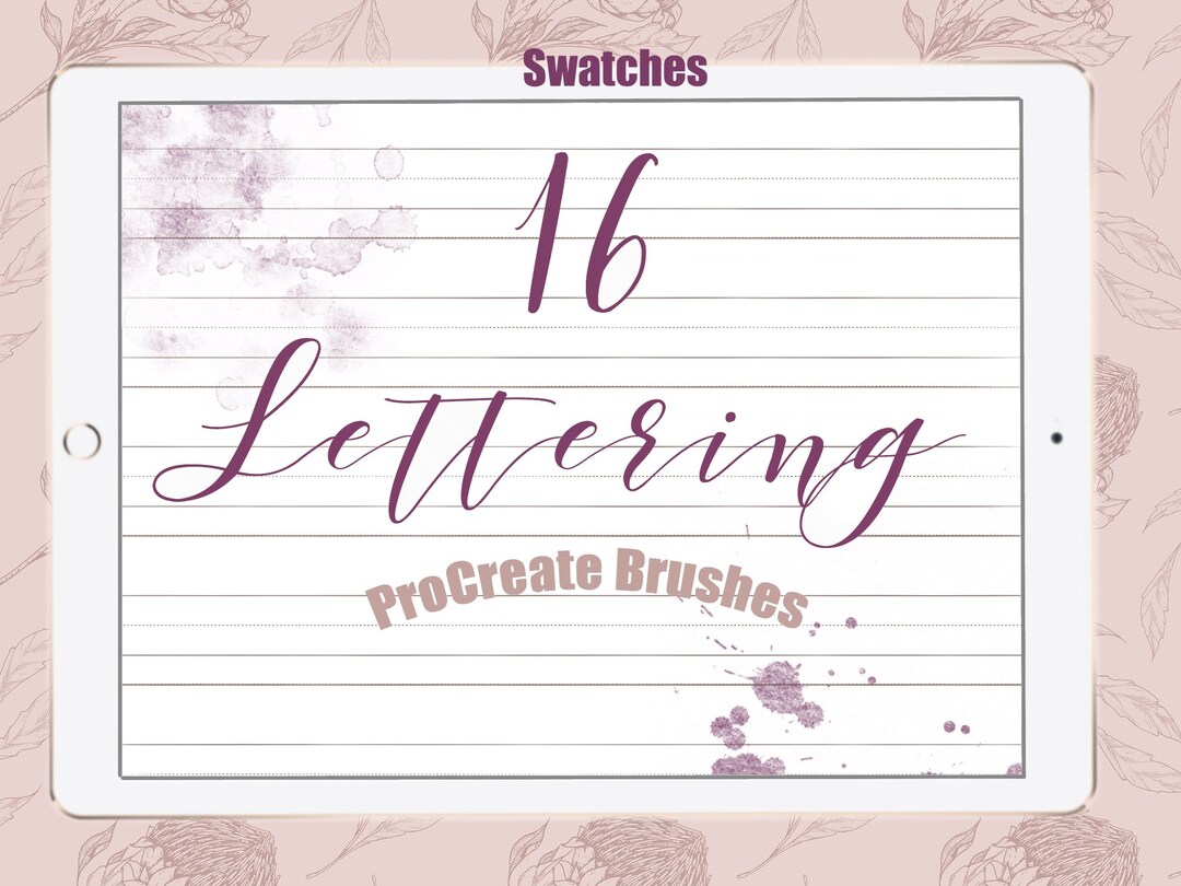 Procreate Lettering Brush Procreate Texture Lettering 16 Brushes ...