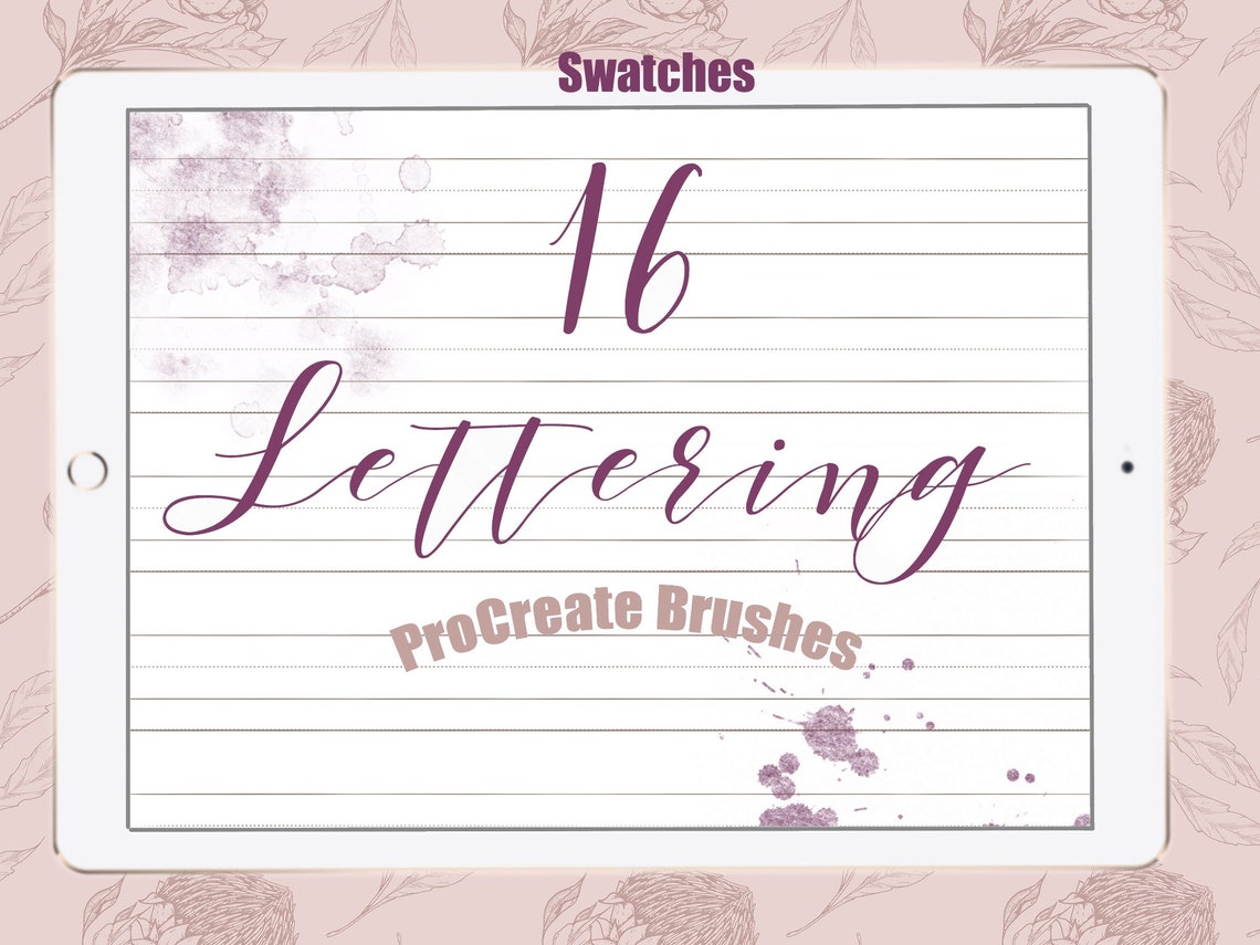 Procreate Lettering Brush Procreate Texture Lettering 16 - Etsy
