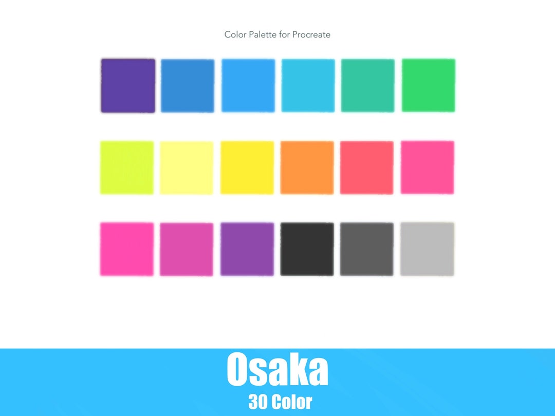 Procreate Color Palette - Osaka - Colorful Color - Rainbow Color ...