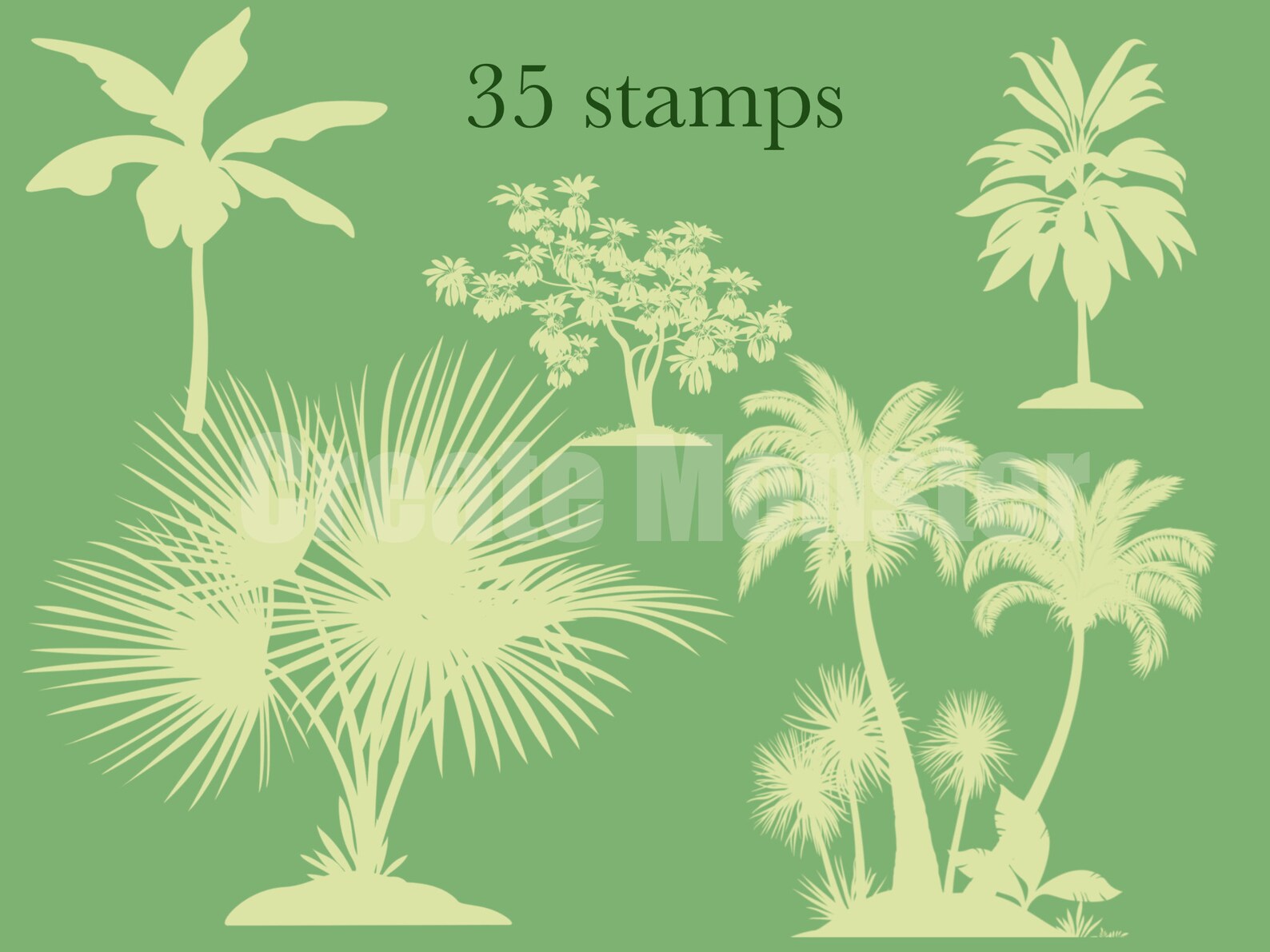 35 Procreate Treesstamps Procreate Forest Stamps Plant - Etsy