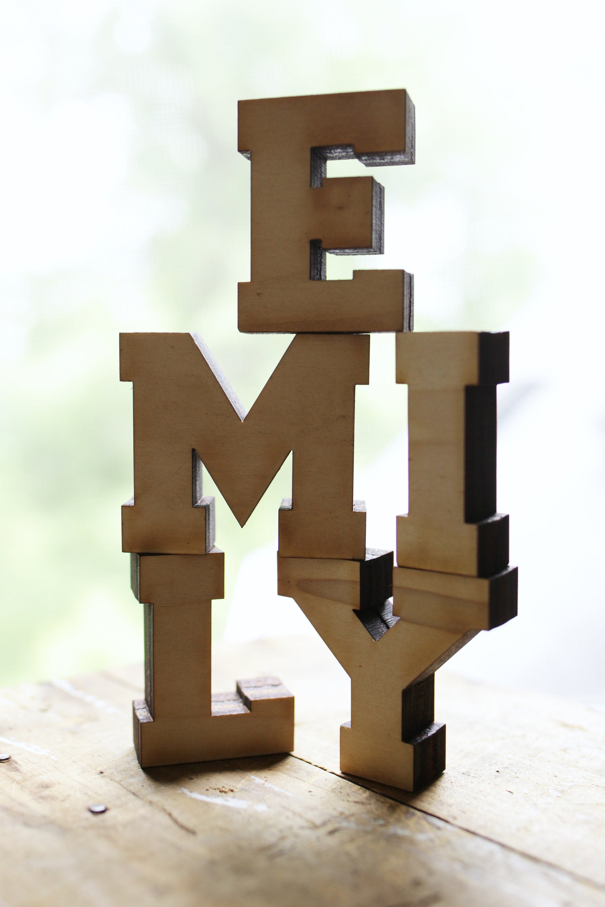 Wooden Block Letters 2.5 Laser Cut Natural Poplar Wood 3/4 | Etsy