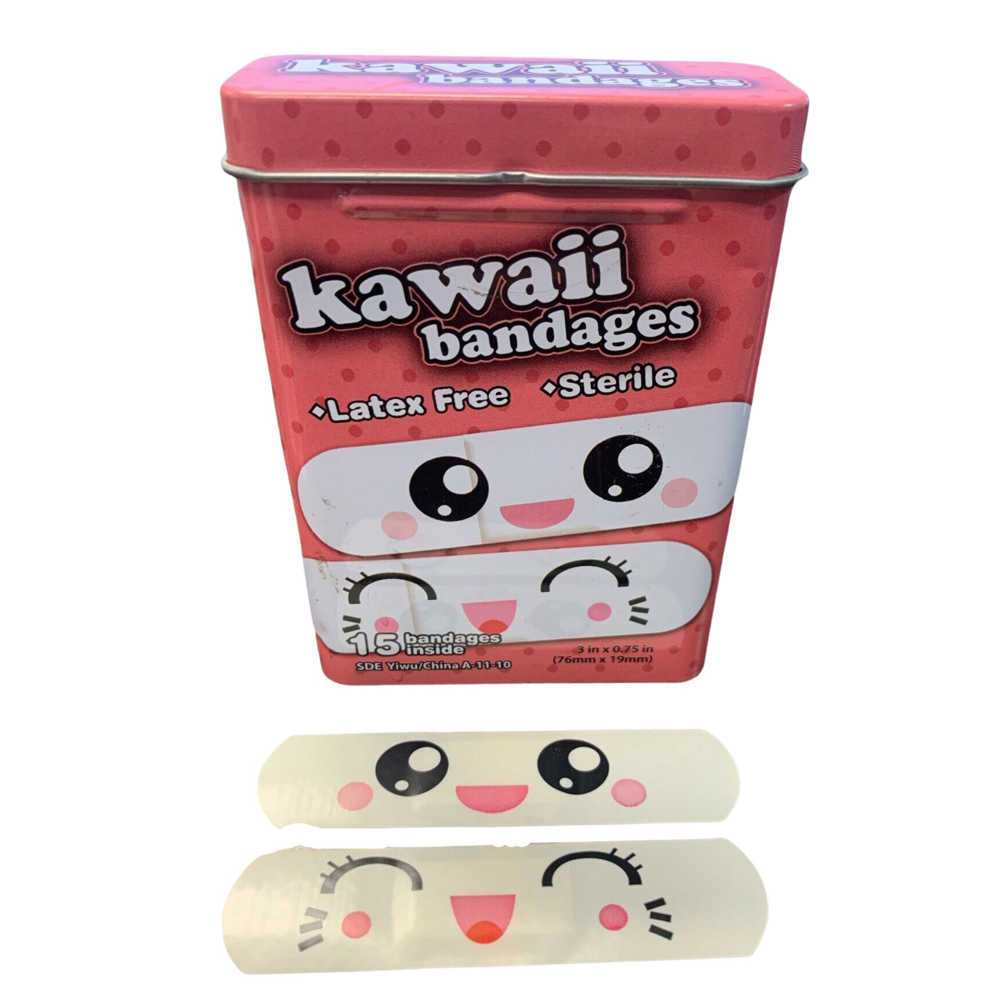 Family Fun Bandages Zombies Bacon Kawaii First-aid Kit 3 Tins Latex ...