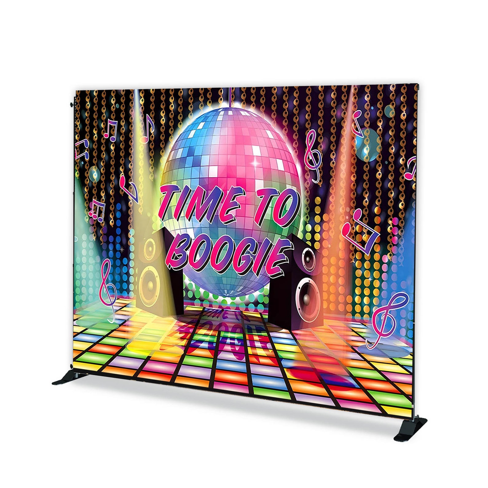 Retro Disco Party Backdrop: Time to Boogie Photography Prop - Etsy