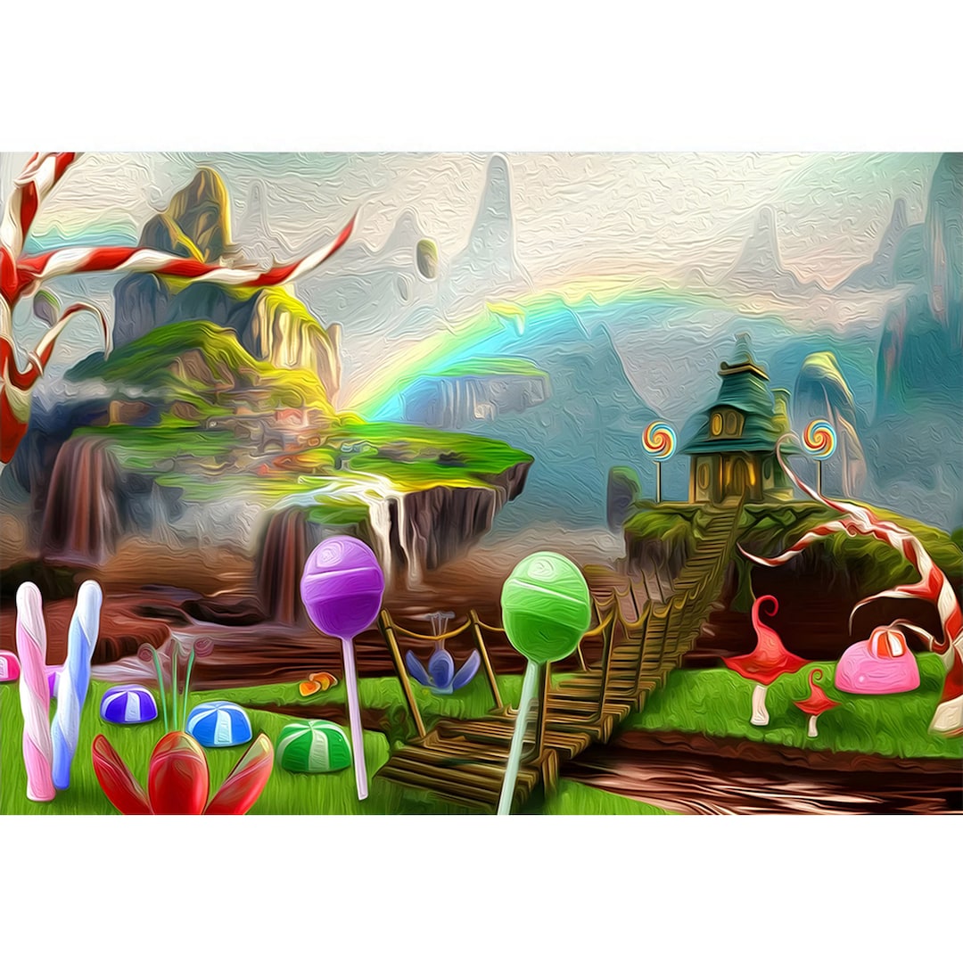 Willy Wonka Photo Backdrop Birthday Party Photography Background ...