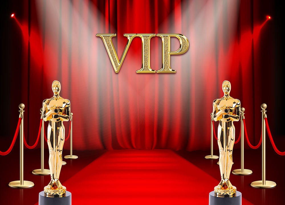 VIP Award Ceremony Photo Backdrop: Red Carpet, Golden Statuette - Etsy
