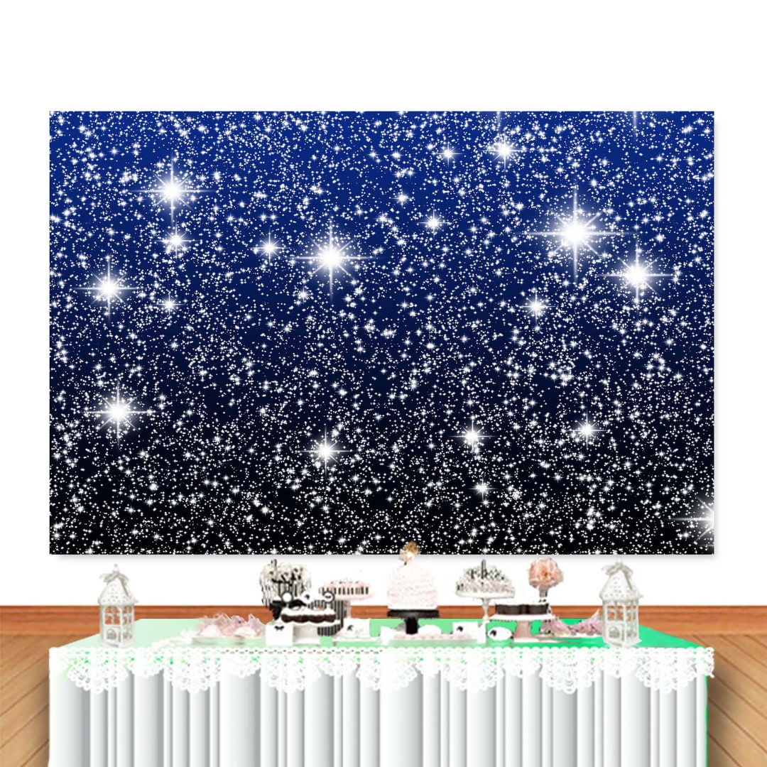 Blue Milky Way Starry Sky Photo Backdrop Kids Birthday Bedroom ...