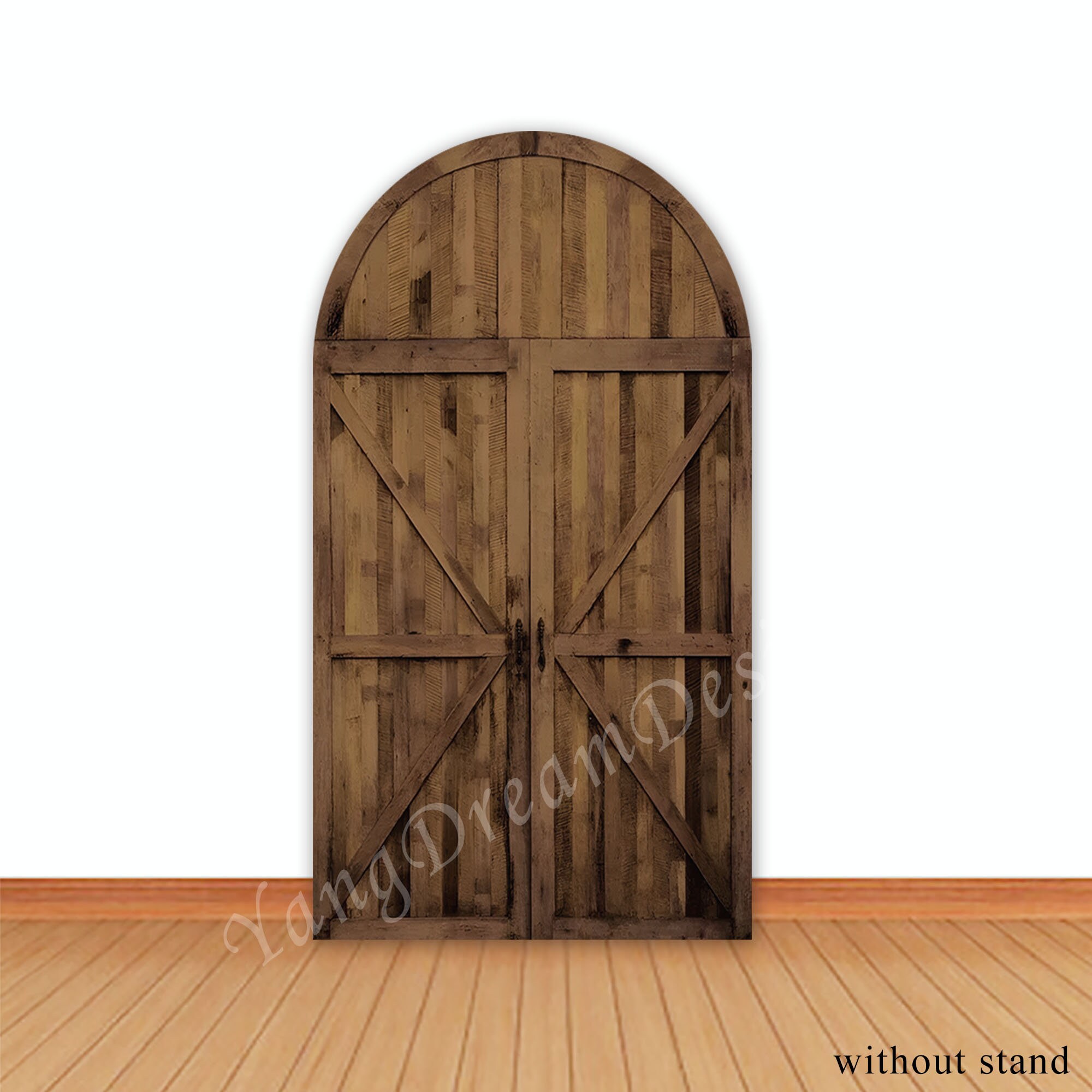 Wood Texture Arch Backdrop Cover: Double-sided Fabric Photography ...