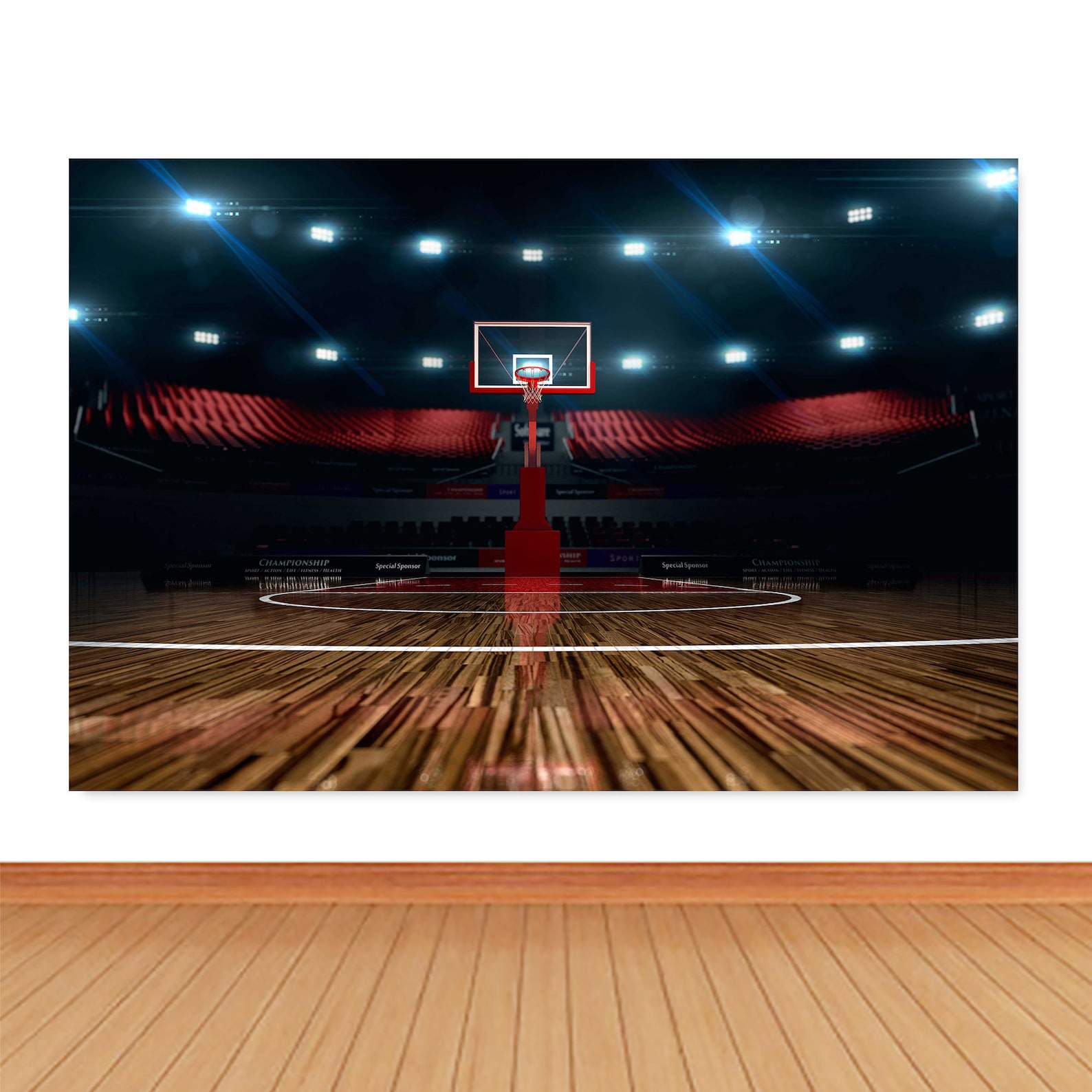 Basketball Court Photo Backdrop Sport Arena Game Boys Happy | Etsy
