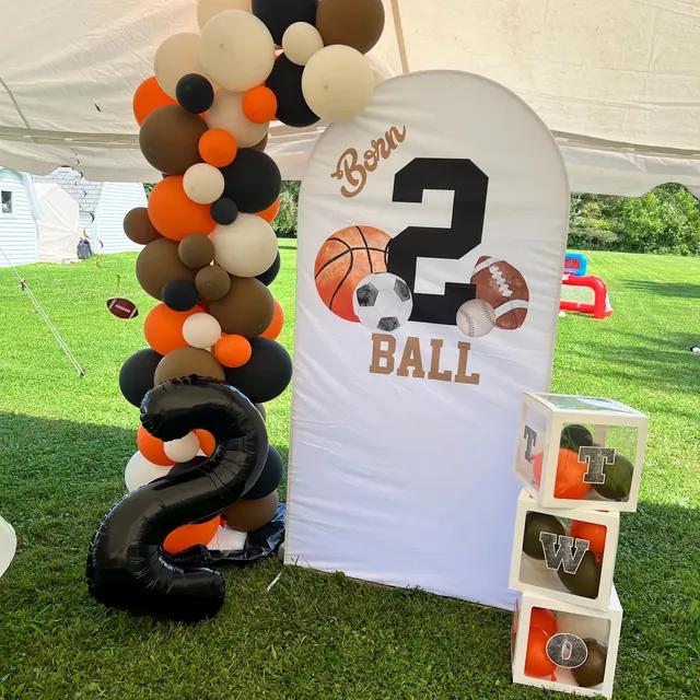 Born 2 Ball 2nd Birthday Backdrop: Sports Photography Arch Cover - Etsy