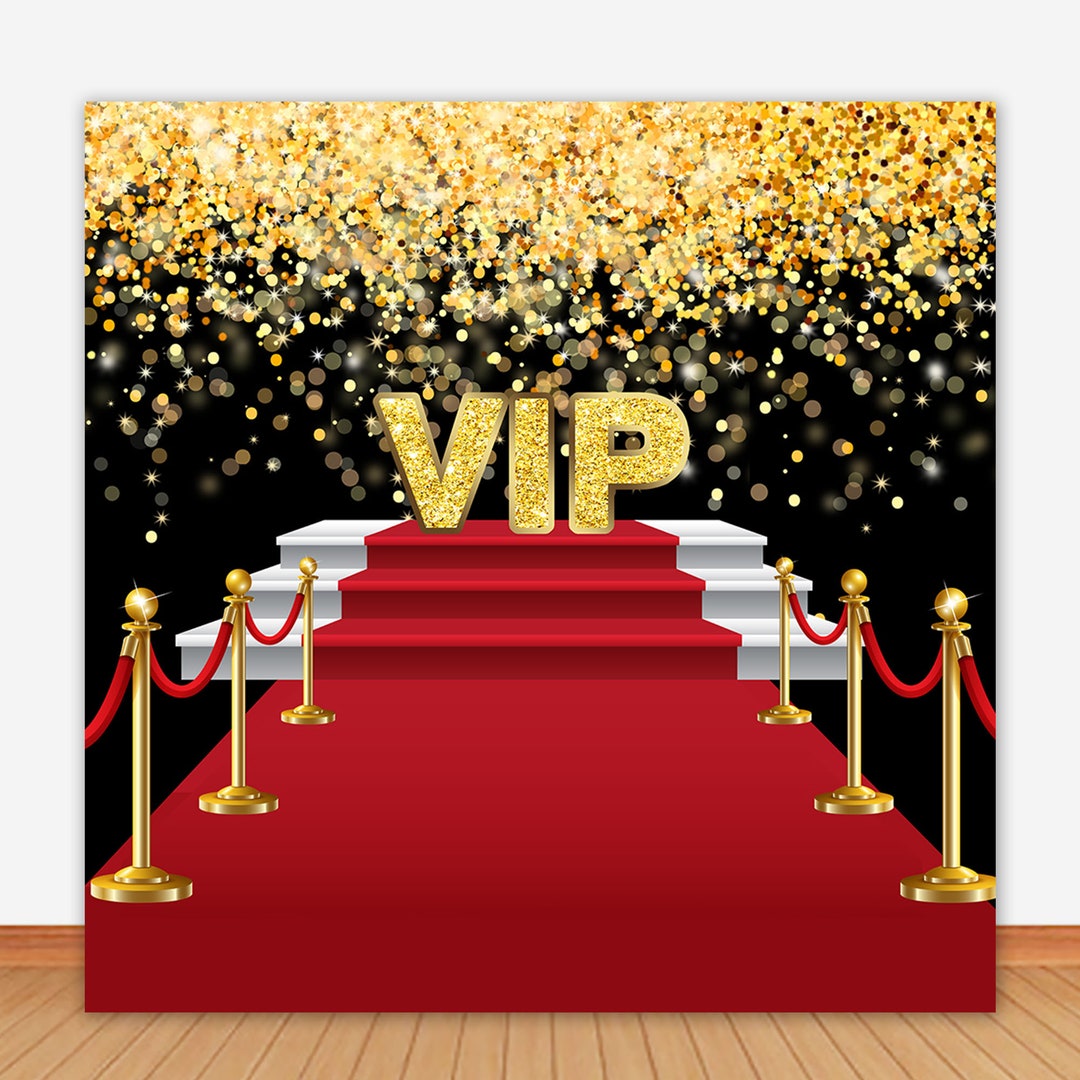 VIP Red Carpet Photo Backdrop: Gold Dots Birthday, New Year - Etsy