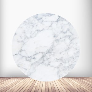 Marble Stone Texture Wall Round Photo Backdrop Wedding Bridal Shower ...