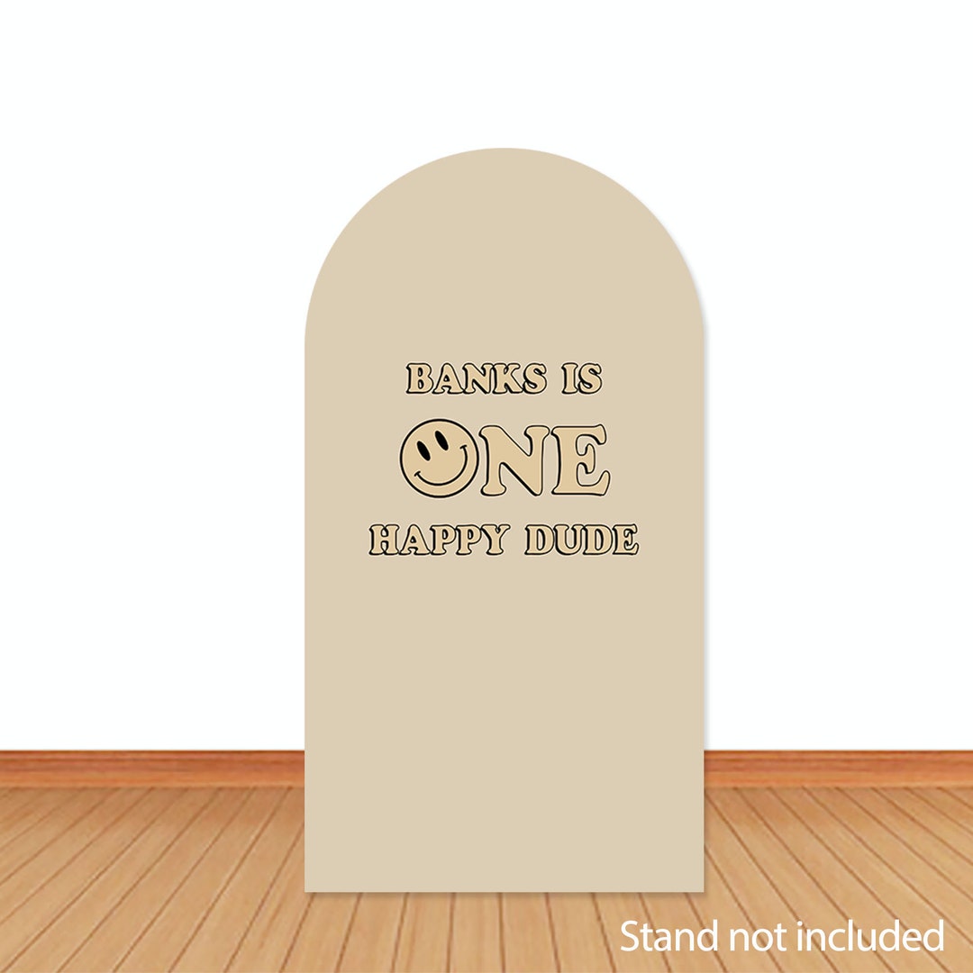 One Happy Dude Photo Backdrop Kids First Birthday Arch Cover ...