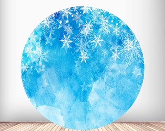 Frozen Round Backdrop - Etsy