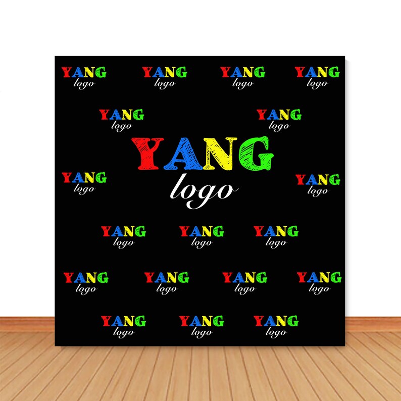 Customized Logos Photo Backdrop Step Repeat Logo Wall - Etsy