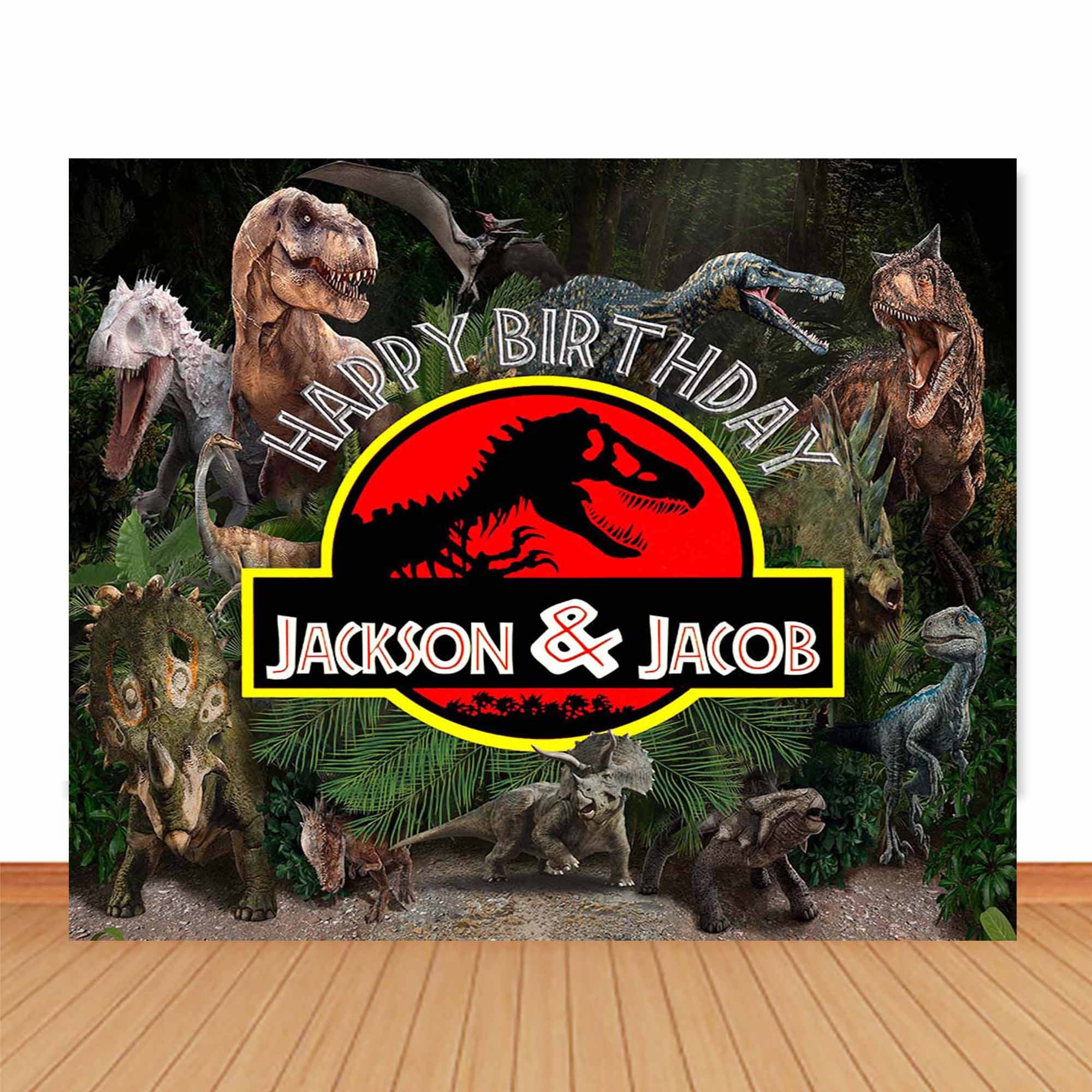 Jurassic World Birthday Backdrop: Dinosaur Jungle Photo Prop - Etsy
