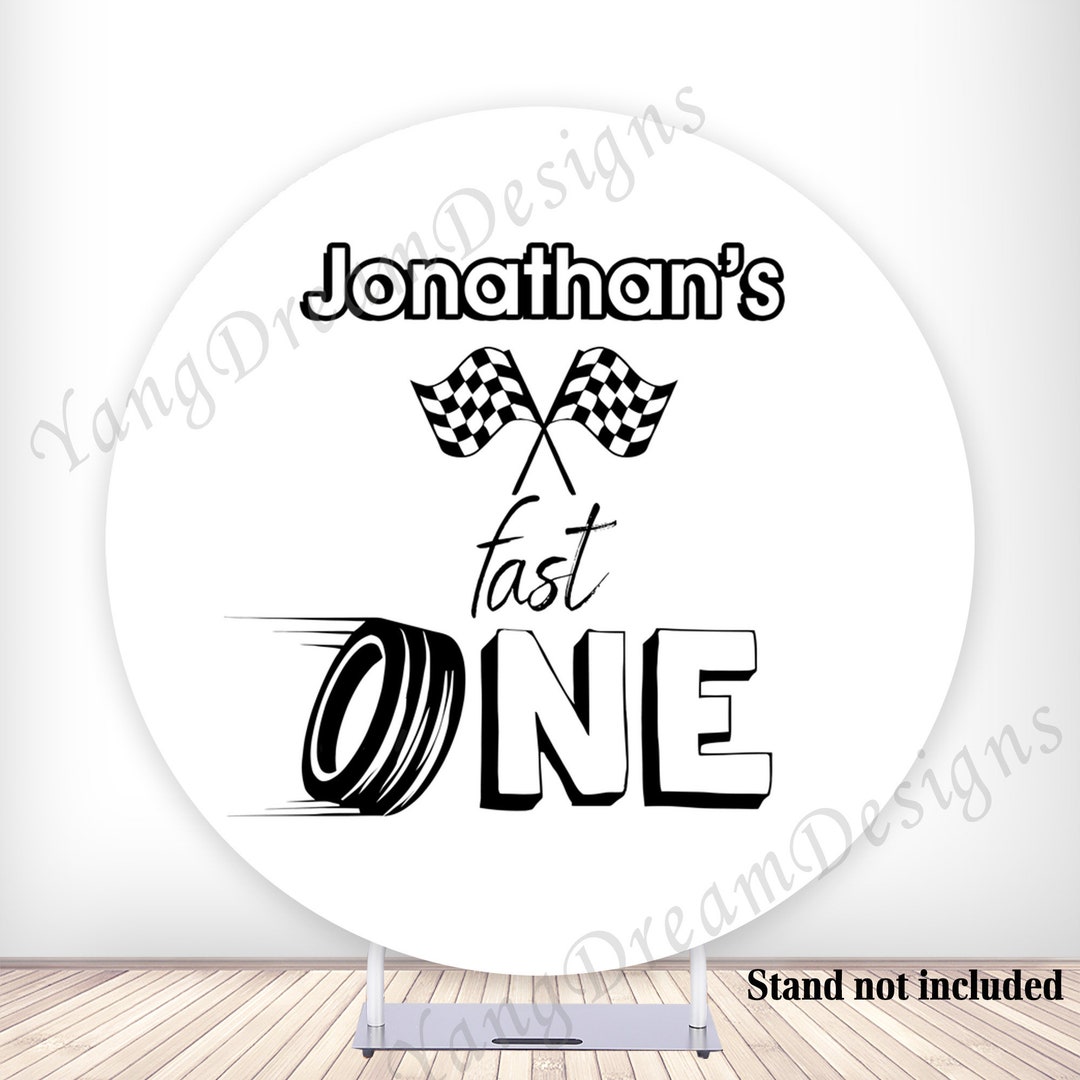 Fast One Race Car Backdrop Cover: First Birthday Photo Prop - Etsy