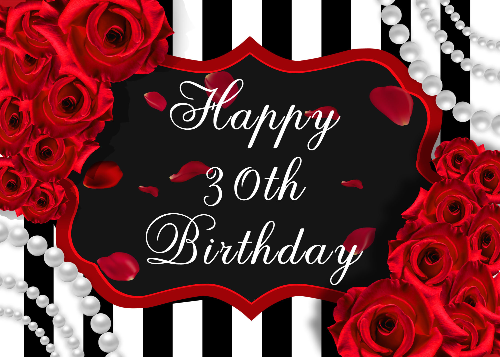 Red Rose Photo Backdrop 30th 40th Birthday Photography | Etsy