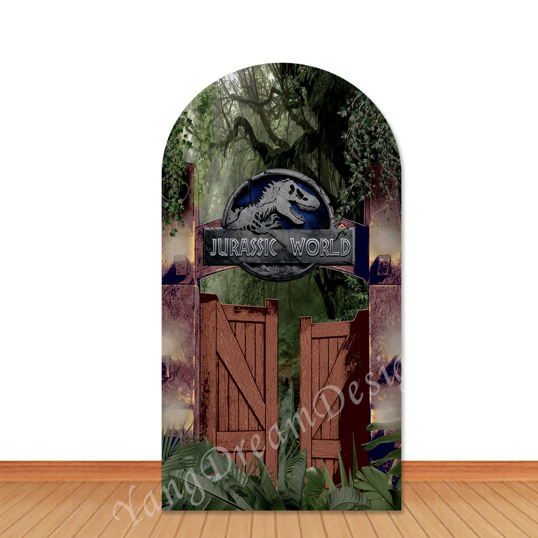 Jurassic World Dinosaur Arch Cover Photo Backdrop Birthday Party Double ...