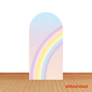 Rainbow Double-sided Arch Cover Photo Backdrop Pastel Color Photography ...