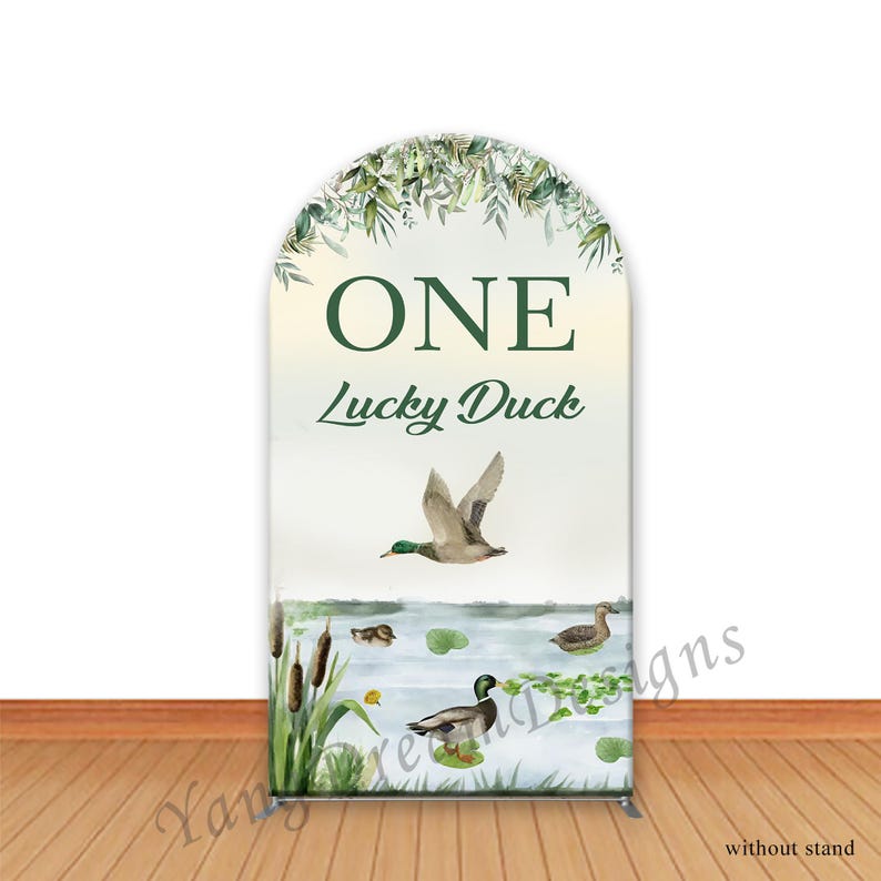 One Lucky Duck 1st Birthday Backdrop: Photo Booth Arch Cover - Etsy