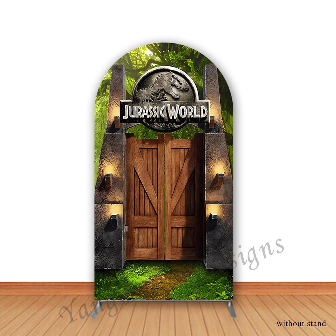 Jurassic World Dinosaur Arch Cover Photo Backdrop Birthday Party Double ...