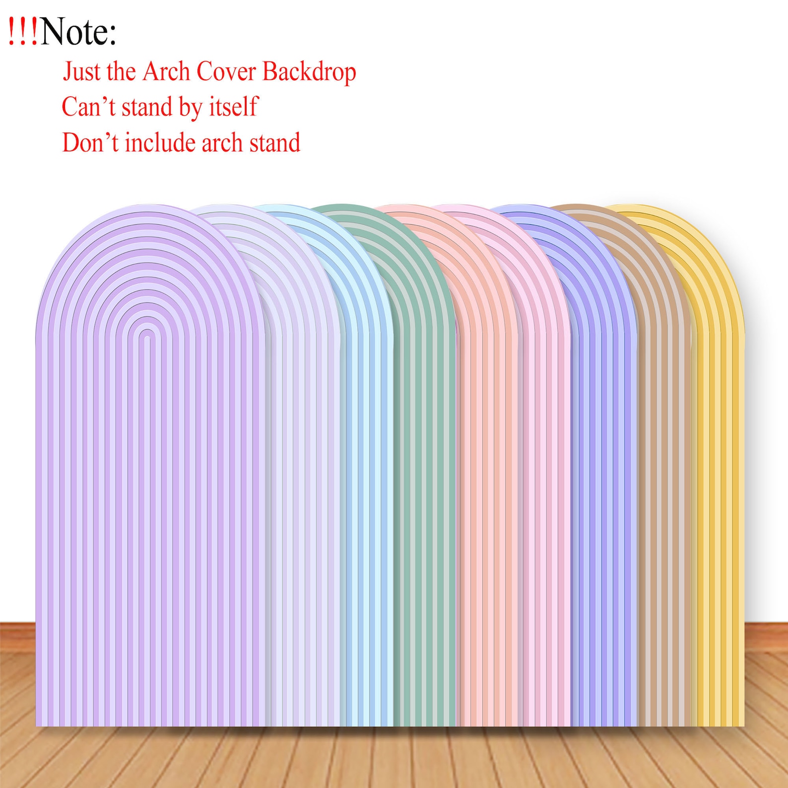 Rainbow Double-sided Arch Cover Photo Backdrop Personalized Wedding ...