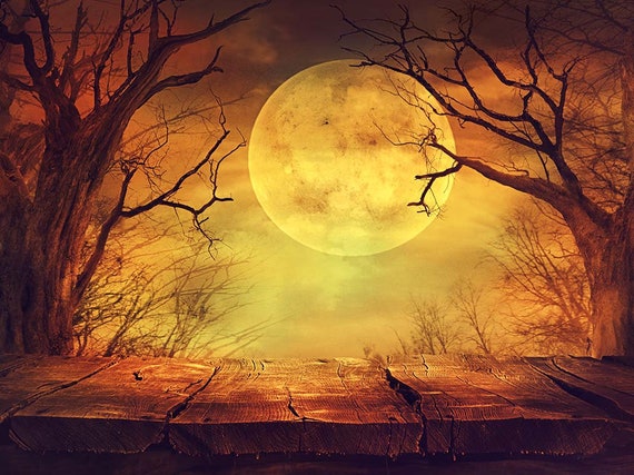 Orange Halloween Moon