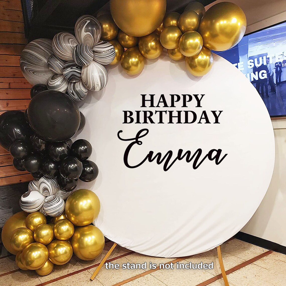 Custom Name Round Backdrop Cover: Birthday, Wedding, Shower - Etsy