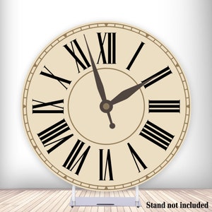 Clock Round Backdrop Cover: Once Upon A Time Birthday, Polyester Fabric ...