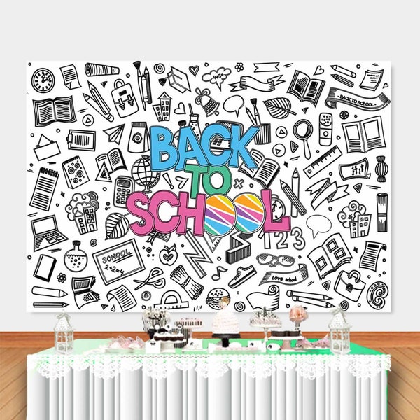 School Backdrop - Etsy