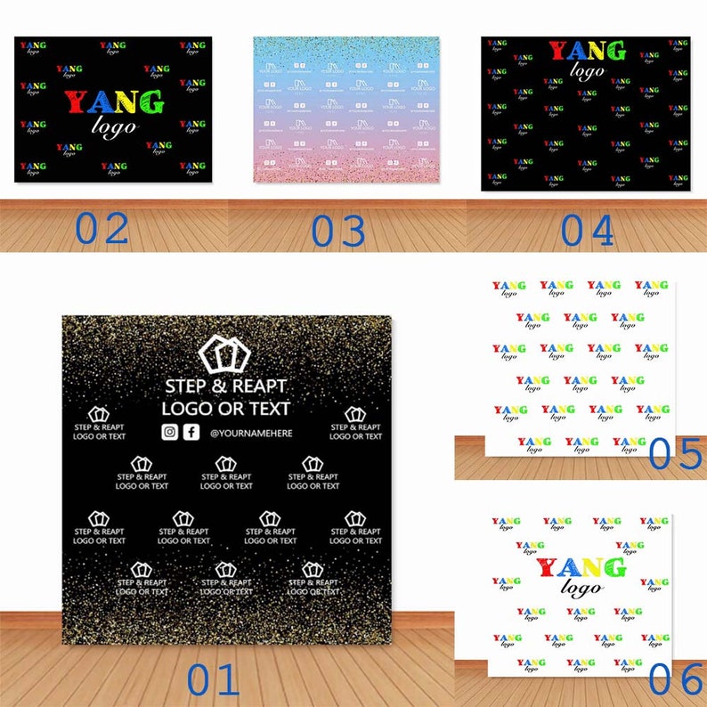 Step and Repeat Logo Text Photo Backdrop Company Logo - Etsy Hong Kong