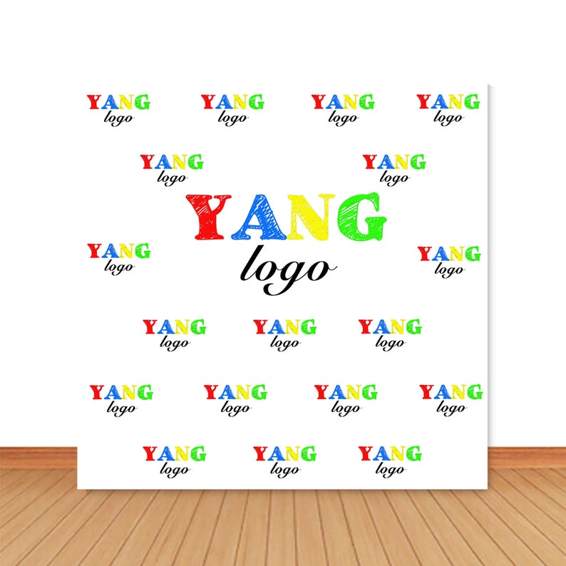 Customized Logos Photo Backdrop Step Repeat Logo Wall - Etsy