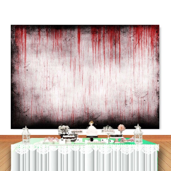 Bloody Gray Wall Photo Backdrop Halloween Day Horror Night - Etsy