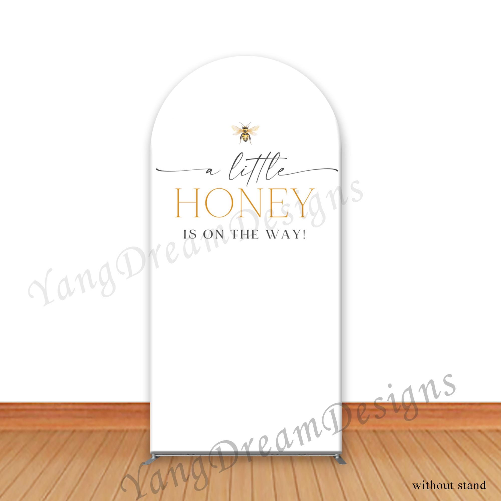 A Little Honey is on the Way Photo Backdrop: Bee Theme Baby Shower Arch ...